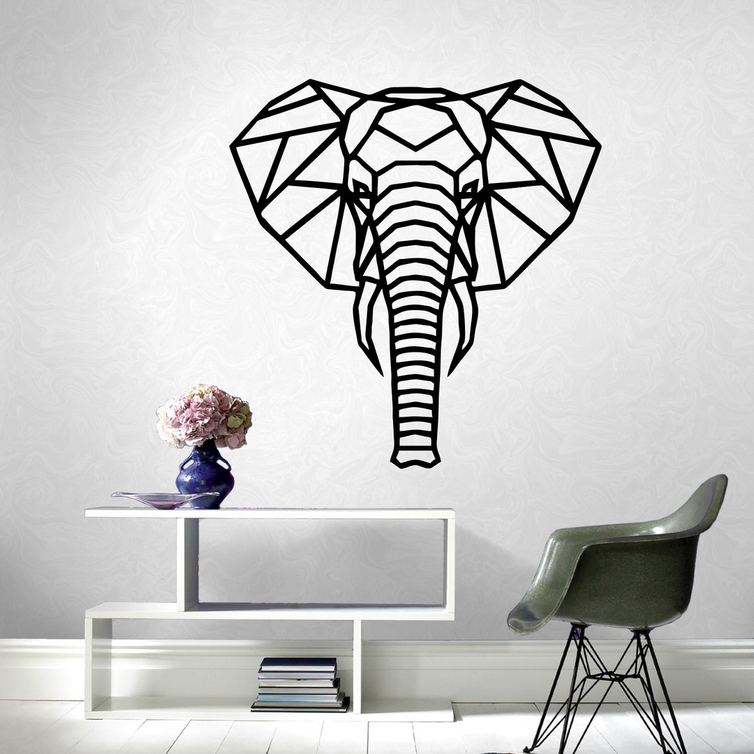 Elephant Wall Art Geometric Elephant Wall Art - Etsy