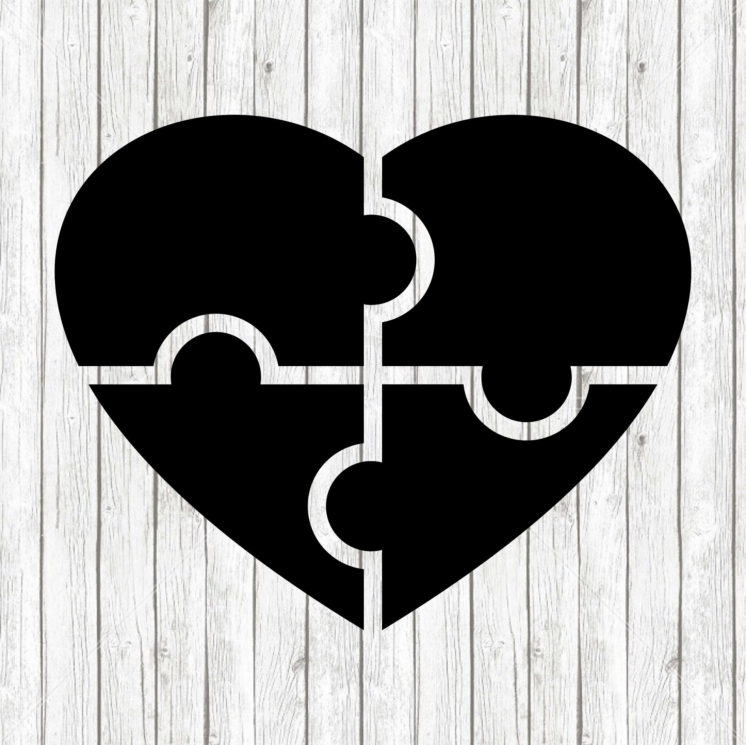 Heart Puzzle Svg Heart Svg Bundle Hearts Svg Love Svg Doodle - Etsy ...