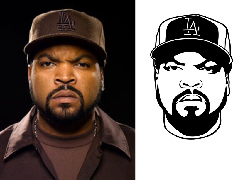 Ice Cube SVG Ice Cube Portrait SVG Ice Cube Silhouette - Etsy