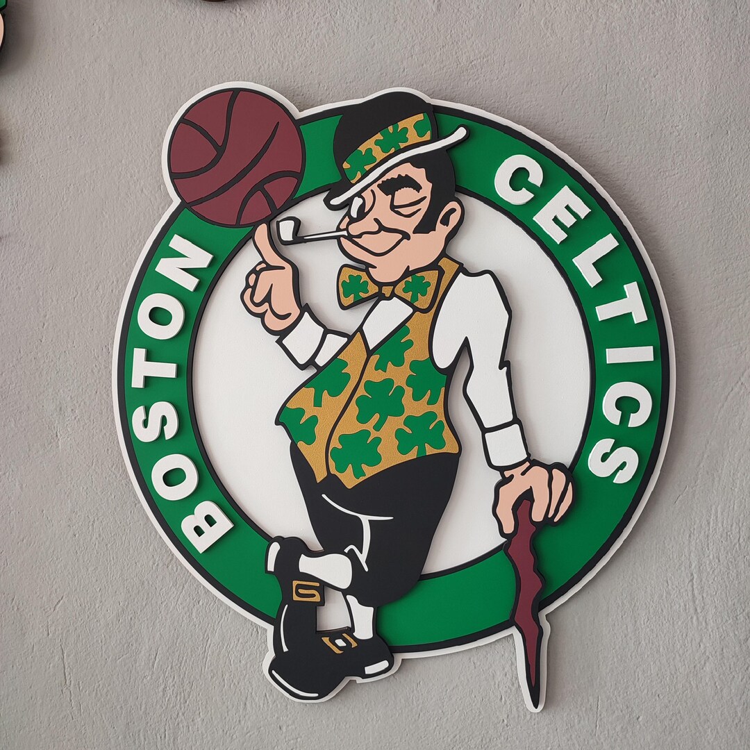 Boston Celtics 3D Wall Art | Basketball Wall Art Sign | NBA Team Logo ...