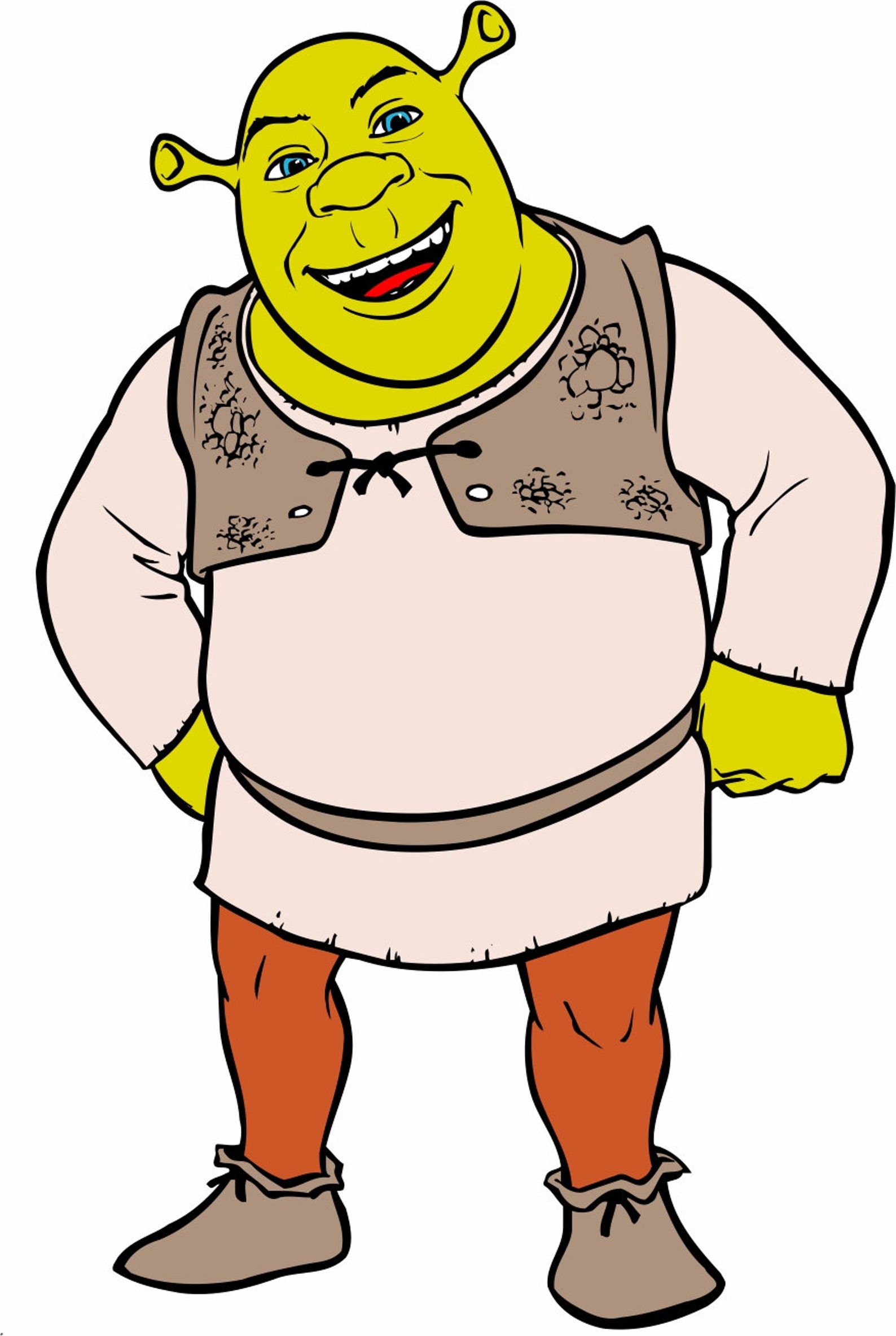 SHREK Svgshrek Printshrek Silhouette Digital Download - Etsy