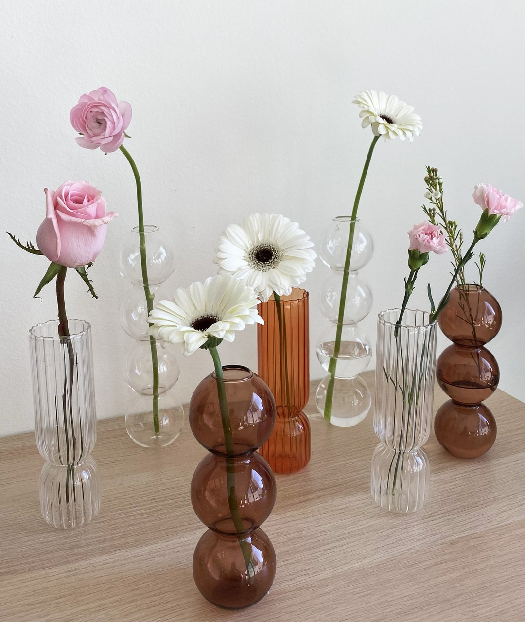 Nordic Colorful Glass Bubble Vase Fun Cool Vase - Etsy