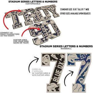 Custom Senior Athlete Number Custom Sport Letter Personalized Sports ...