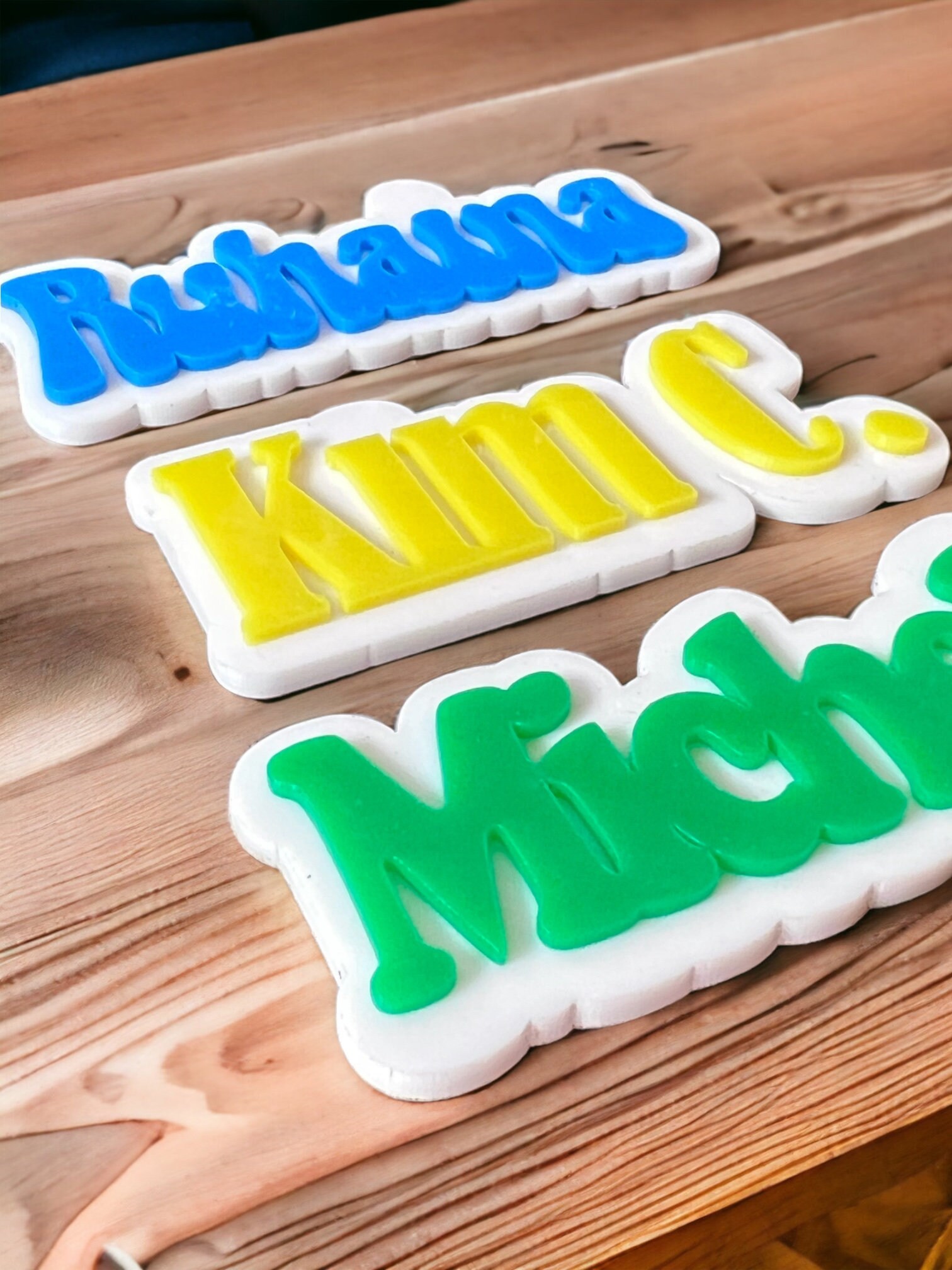 3D Acrylic Name Magnets, Personalized Name Magnets, Name Magnet, Fridge ...