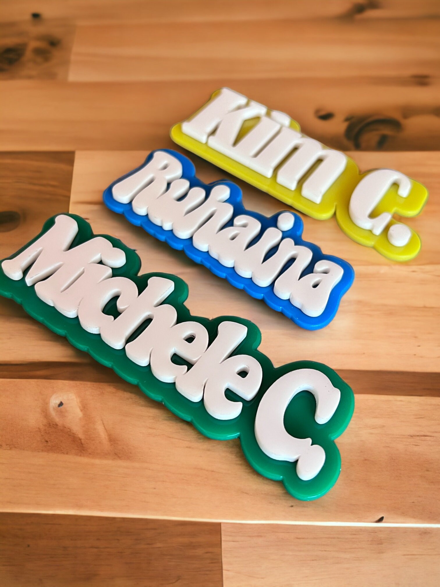3D Acrylic Name Magnets, Personalized Name Magnets, Name Magnet, Fridge ...