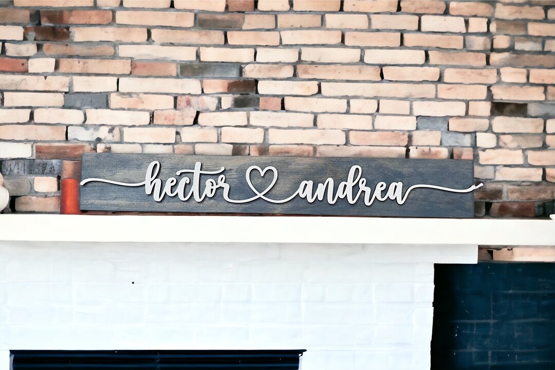Personalized Couples Name Sign, Couples Name Sign, House Name Sign ...