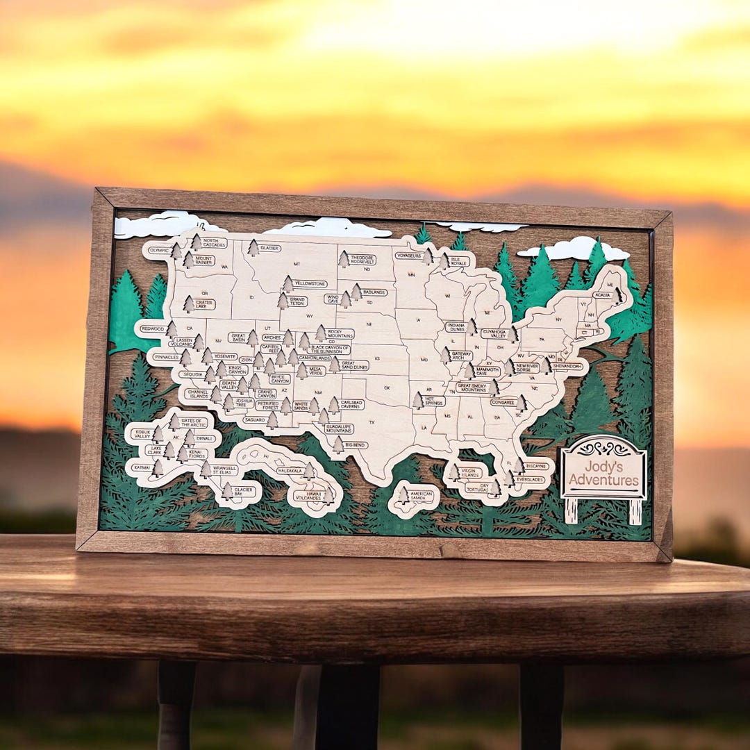 Explorer's Keepsake: National Parks Adventure Map Traveler's National ...