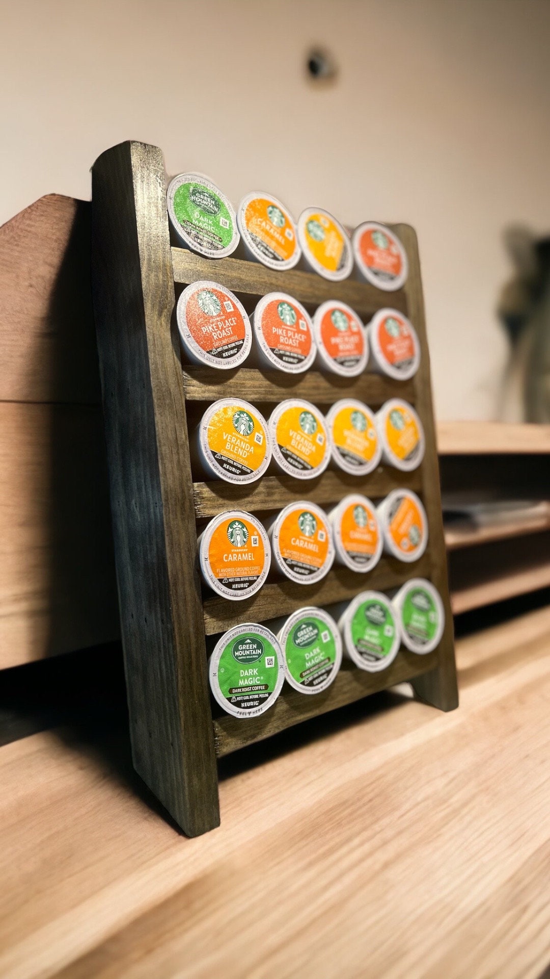 Farmhouse Style Kcup Coffee Ladder Holds up to 20 Cups-keurig Pod ...