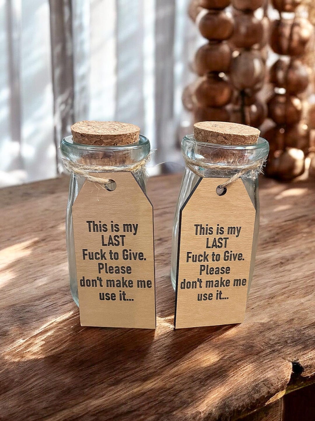 Funny Gag Gift, This is My Last F—CK to Give Mini Glass Jar, Humorous ...