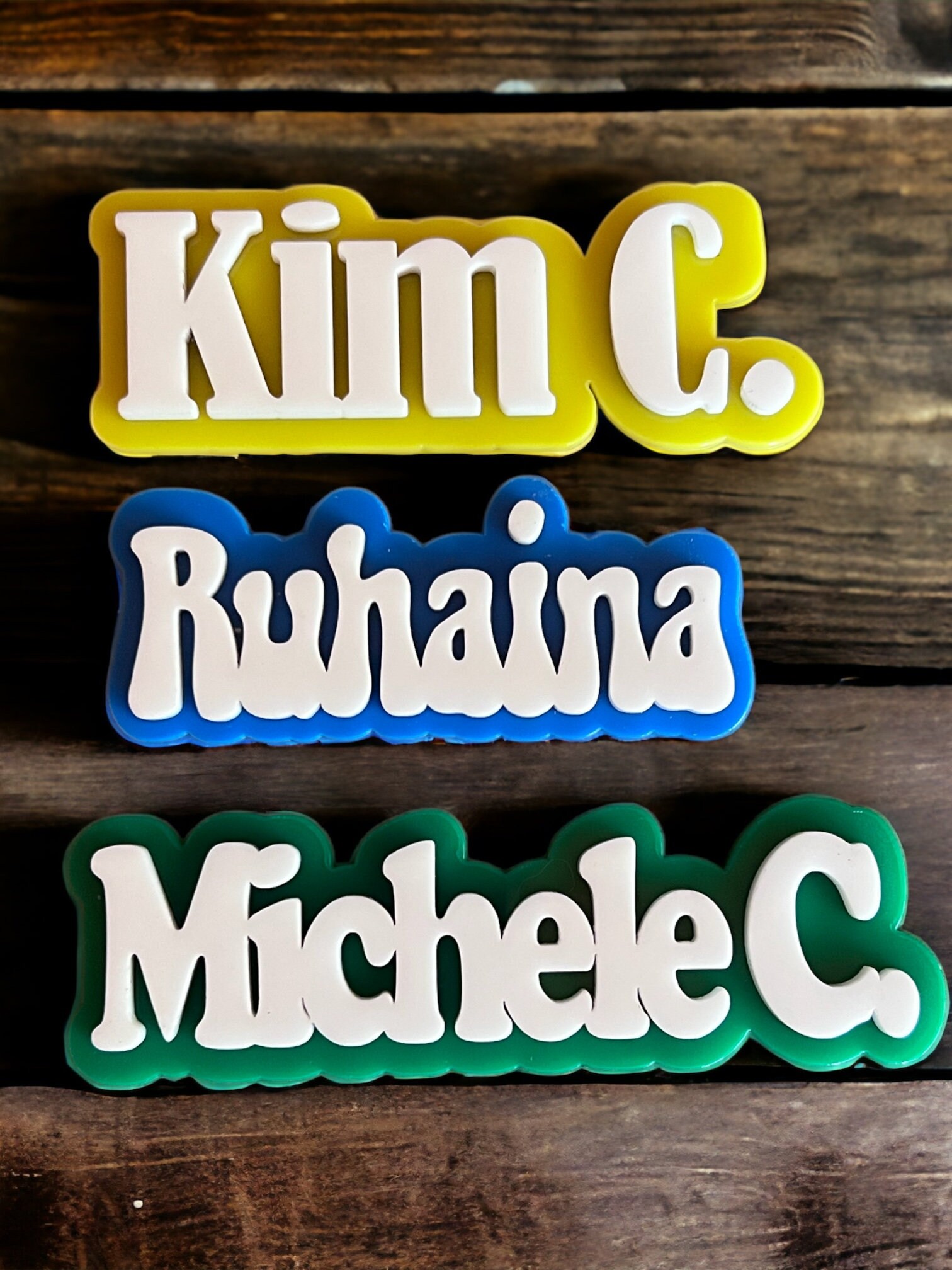 3D Acrylic Name Magnets, Personalized Name Magnets, Name Magnet, Fridge ...