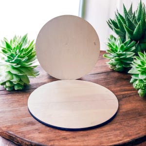 Round Wood Blanks Door Hanger Blanks DIY Round Door Decor Blank Wood ...
