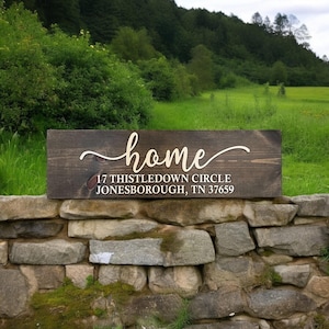 First Home Sign Home Coordinates Sign Housewarming Gift Realtor Gift ...