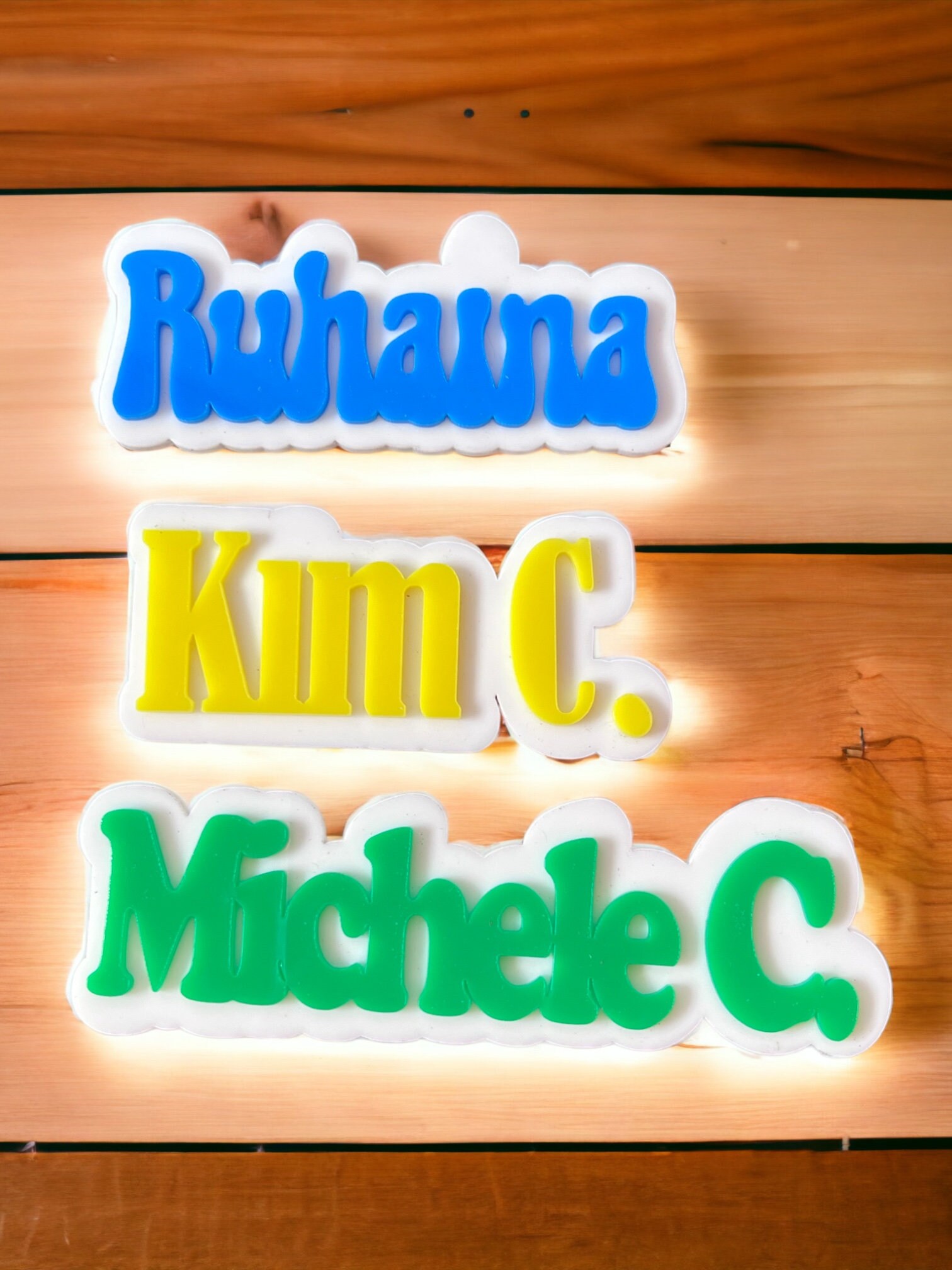 3D Acrylic Name Magnets, Personalized Name Magnets, Name Magnet, Fridge ...