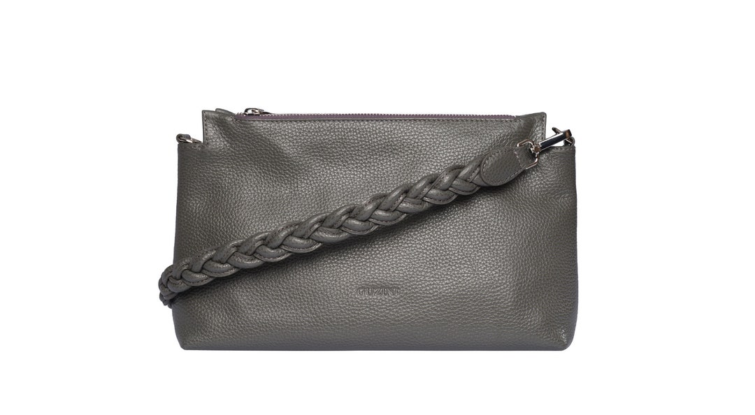 Genuine Leather & Suede Women's Crossbody Bag | Alcantara Lining ...