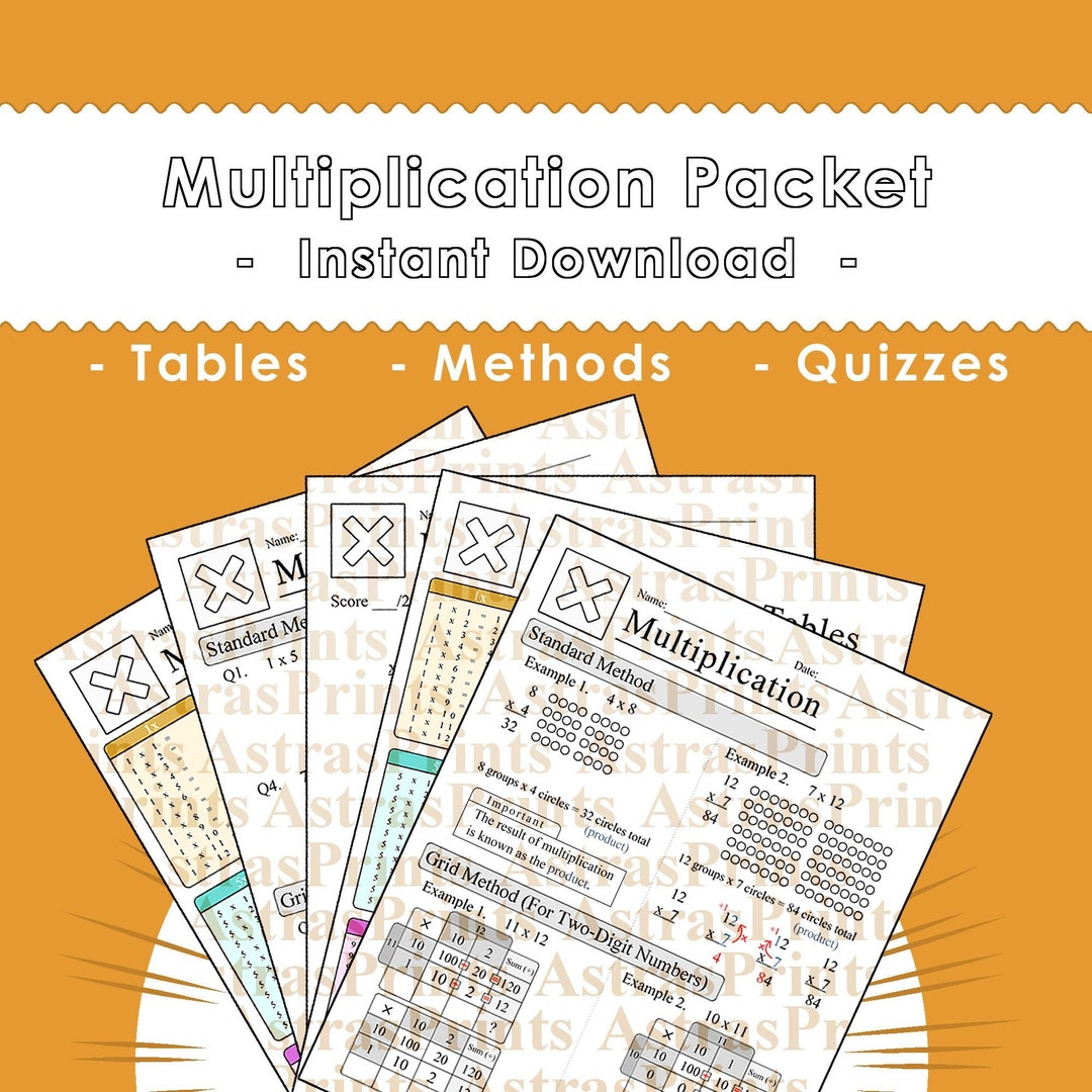 Multiplication Packet - Etsy