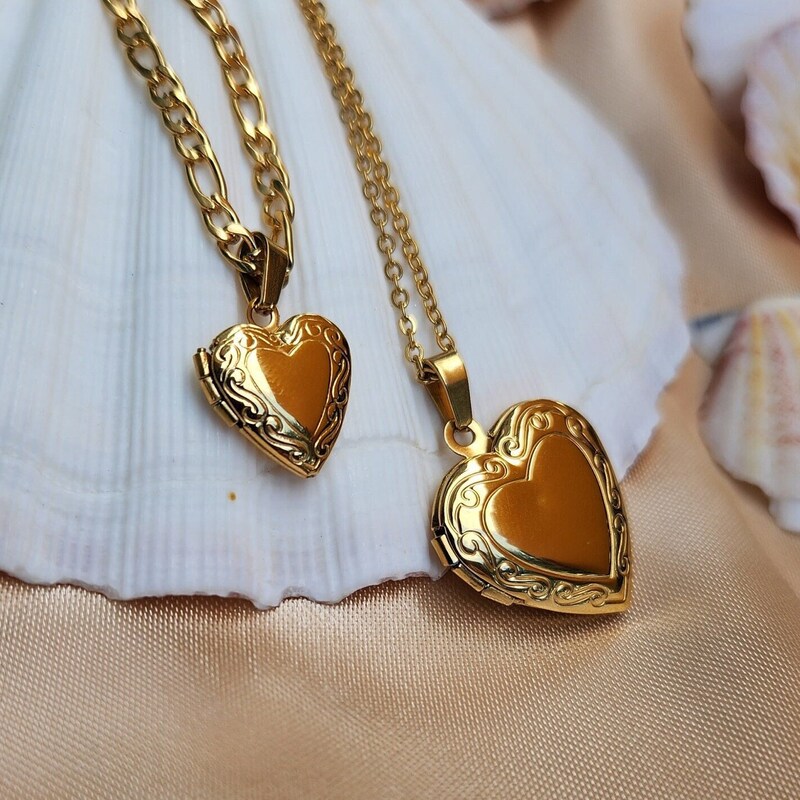 Heart Locket Necklace - Etsy