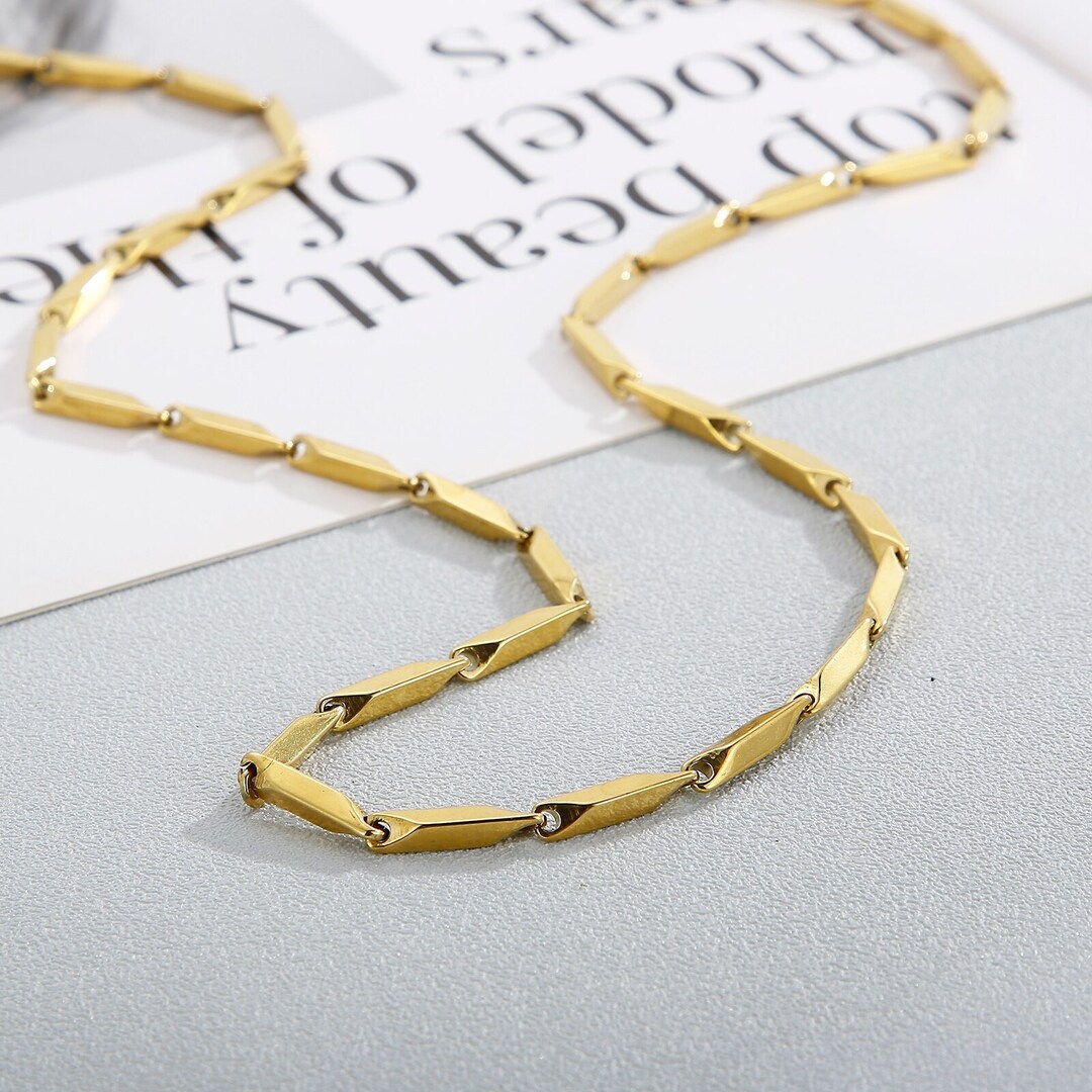 18K Gold Filled Seed Necklace, Seed Chain, Dainty Chain, Gift for Her ...