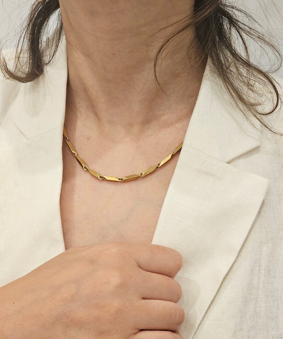 18K Gold Filled Seed Necklace, Seed Chain, Dainty Chain, Gift for Her ...