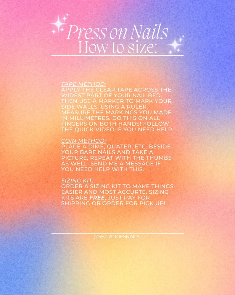 Sizing Kit/sizing Options - Etsy