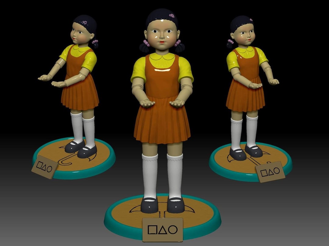 Squid Game Red Green Light Girl Doll 8K Resin Ps4/5 Gamepad - Etsy