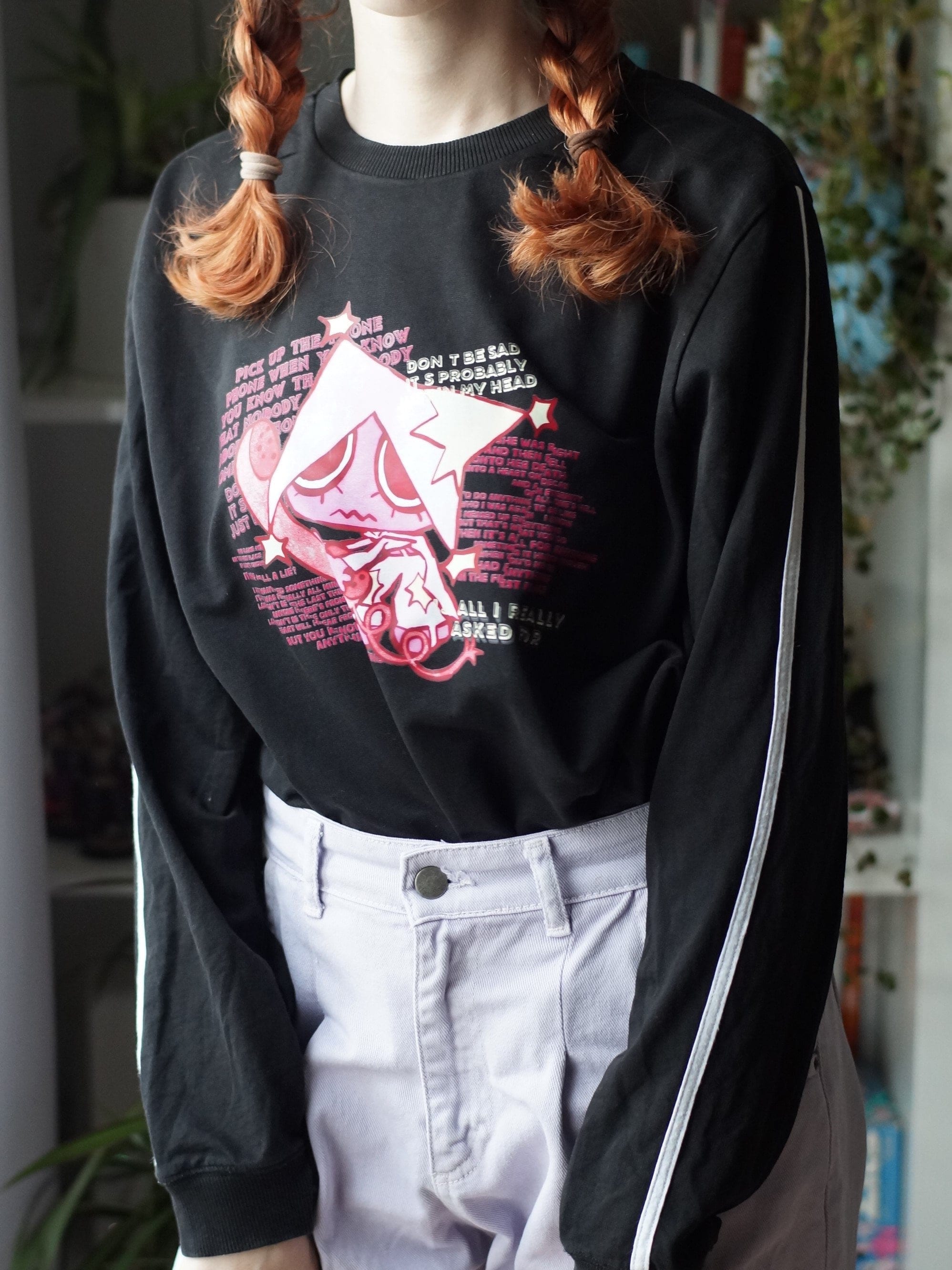 Original Print Collab Long Sleeve Tees Top - Etsy