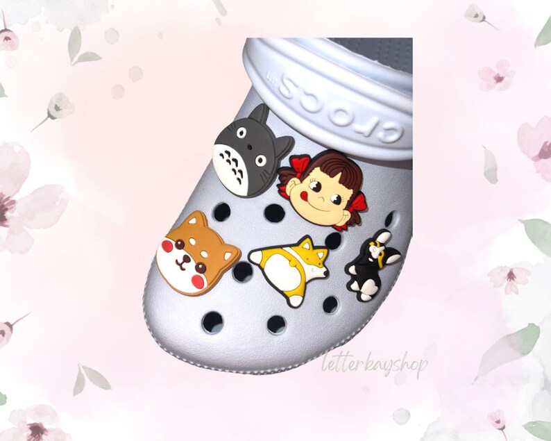 Shoe Charms Crocs Shiba Totoro Milky Peko-chan Corgi Frenchie Dog Shoe ...