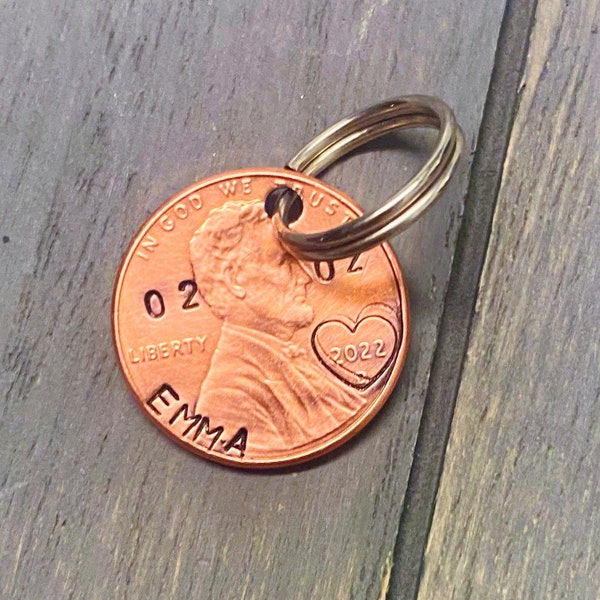 Hand Stamped Penny - Etsy