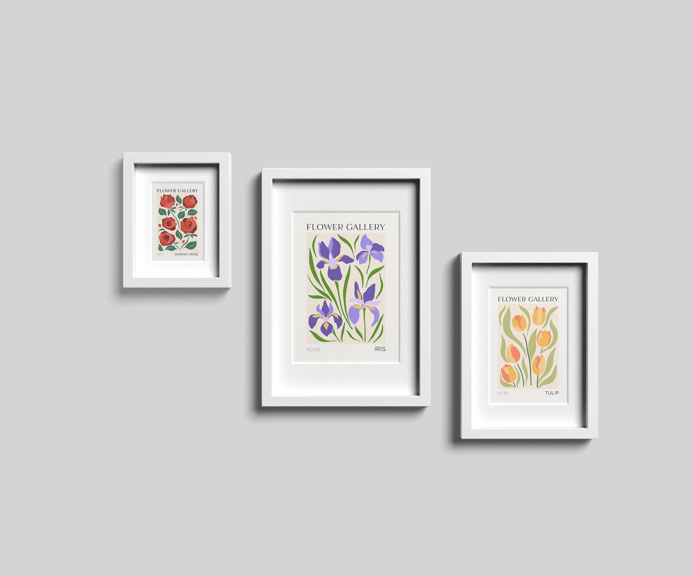 Flowers Gallery Set of 6 Poster, Floral Home Decoration, Abstract ...