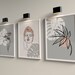 Line Art Woman Printable Art Prints, Positive Wall Decor Set of 3 ...