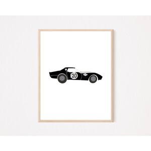 Six Black and White Race Car Print Bundle (set of 6) - Etsy