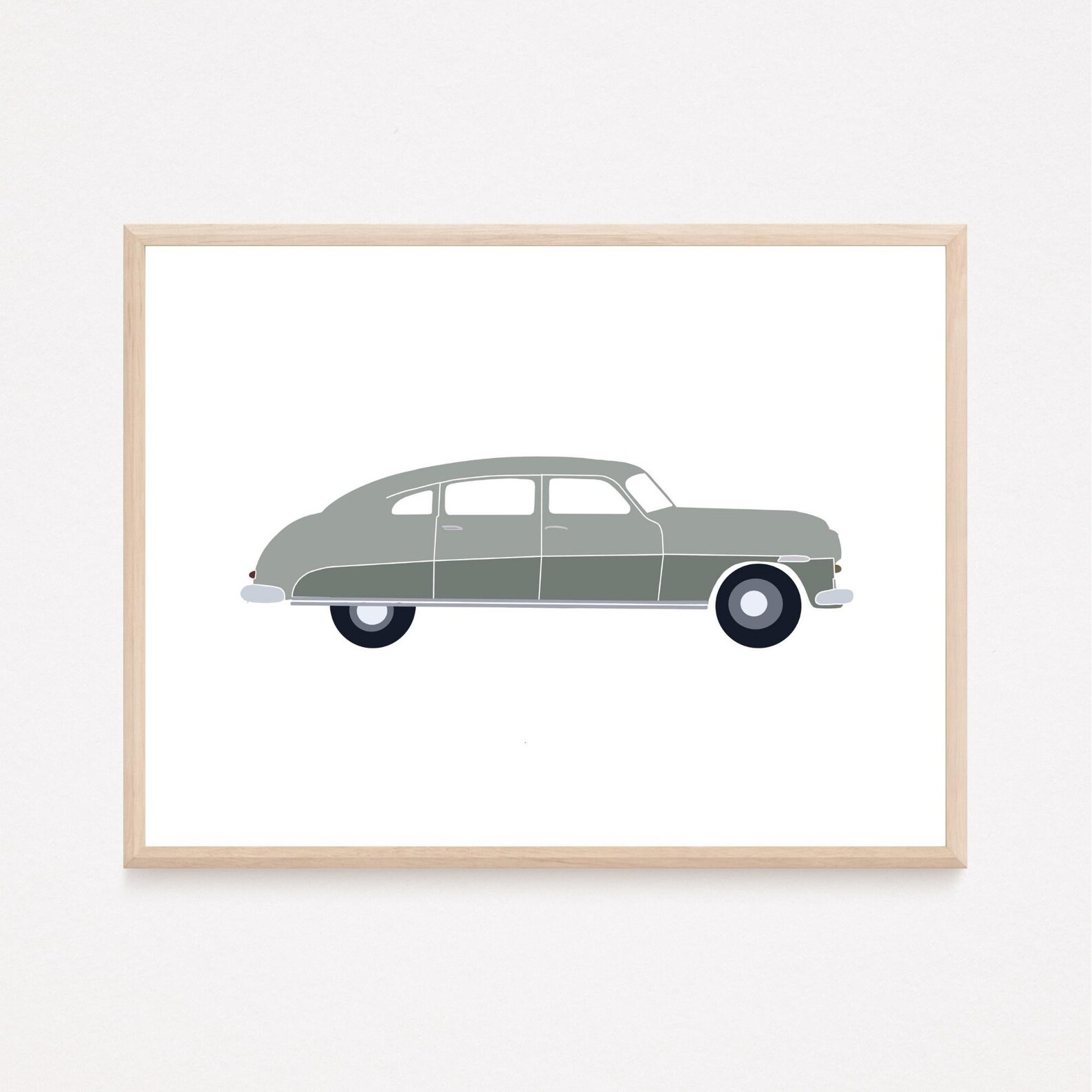 Vintage Neutral Car Nursery Digital Art Print Classic Car Art - Etsy