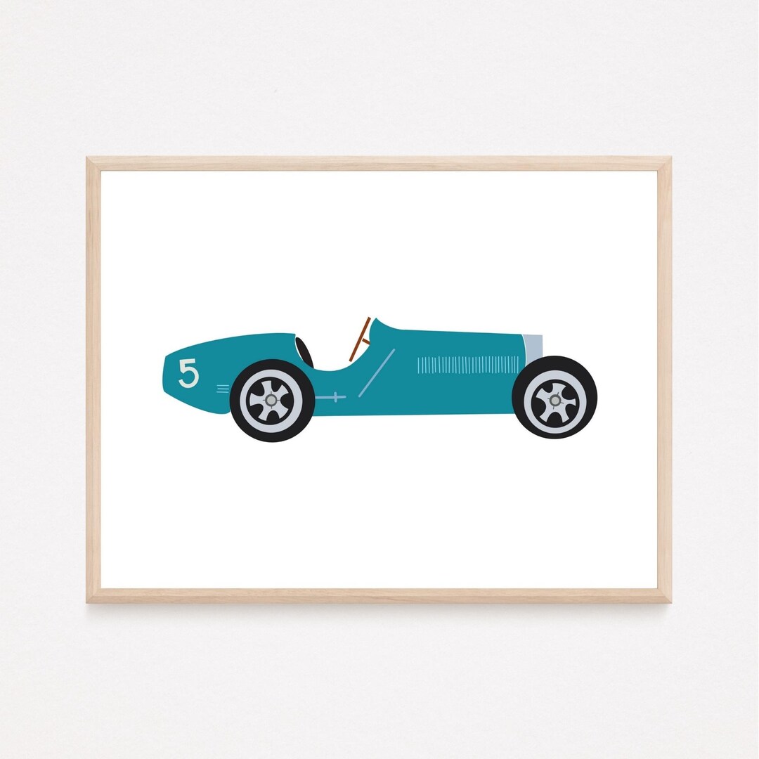 Classic Racing Car Digital Art Print Vintage Racing Car Art - Etsy