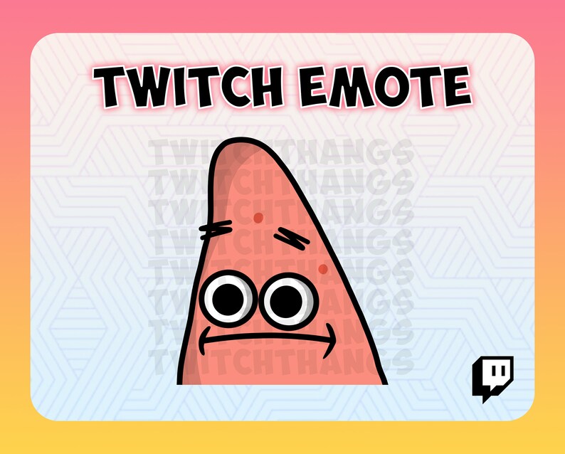 Betäubter Patrick Star Twitch Emote, Spongebob Emote - Etsy Österreich