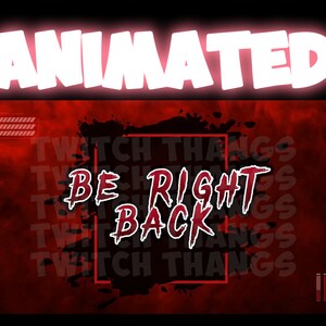 Animated Horror, Red and Black, Starting, Be Right Back, Ending Stream ...