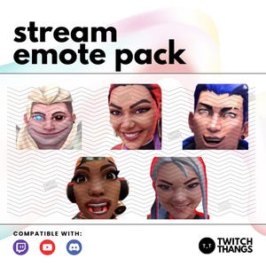 Valorant Agent Cursed Meme Twitch Emotes, Sova, Reyna, Yoru, Raze, Jett ...