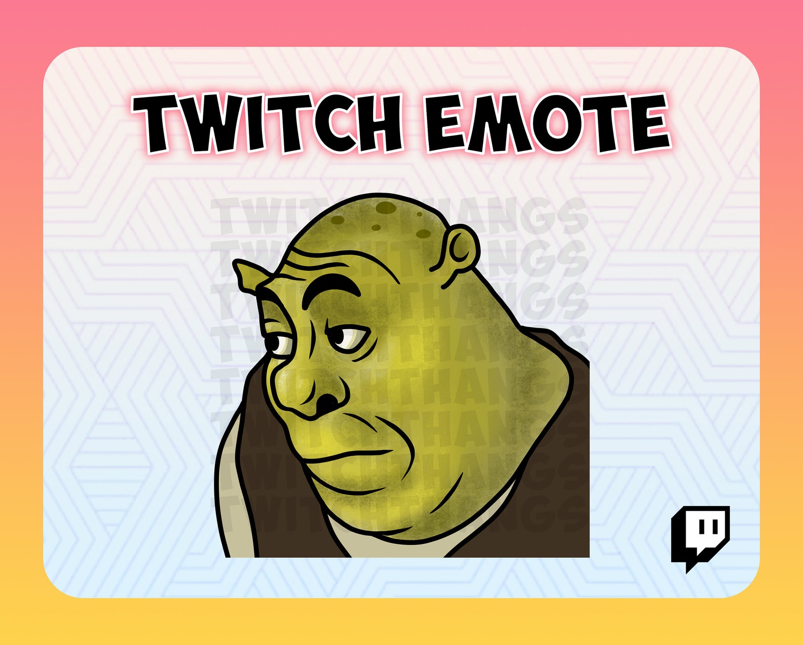 Side Eye Shrek Twitch Emote Meme Emote - Etsy Norway