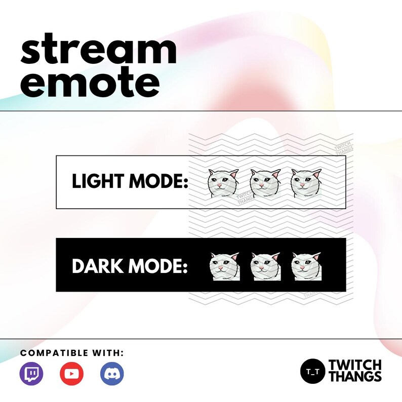 Crying Cat Twitch Emote, Meme Emote - Etsy