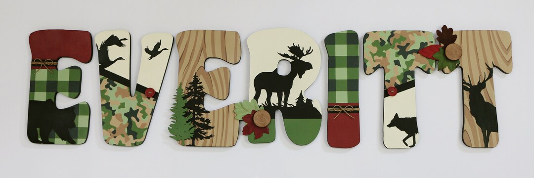 NURSERY THEME Hand-painted Custom Letters - Etsy