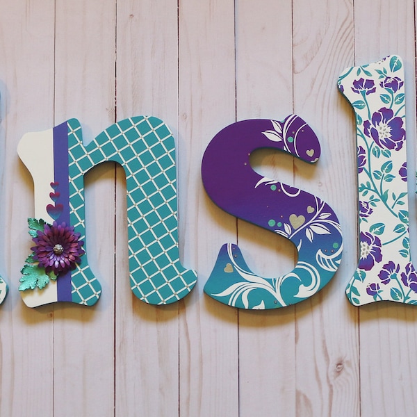 Painted Wood Letters - Etsy