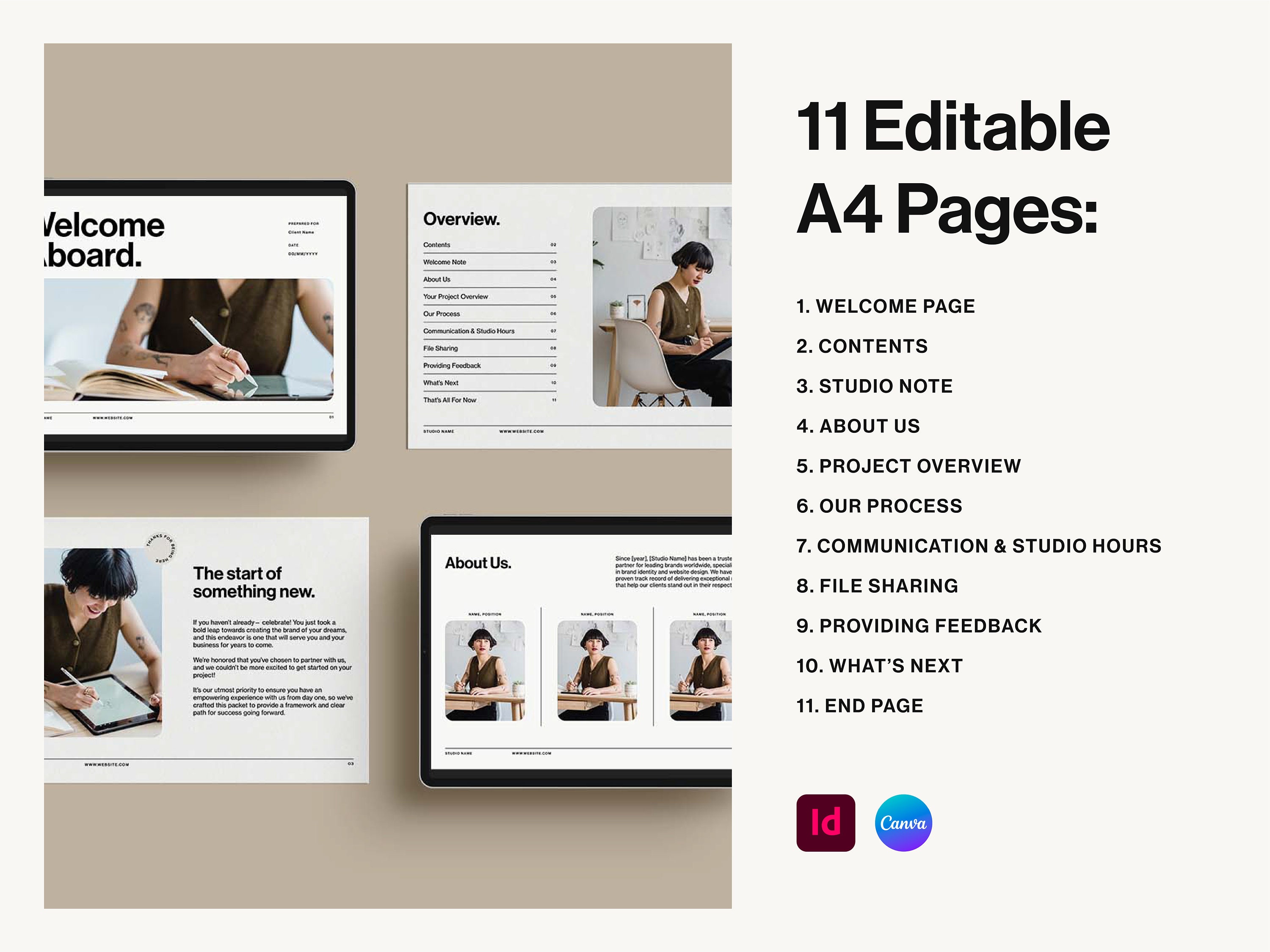 Client Welcome Guide Template: Graphic Designer Onboarding (canva ...