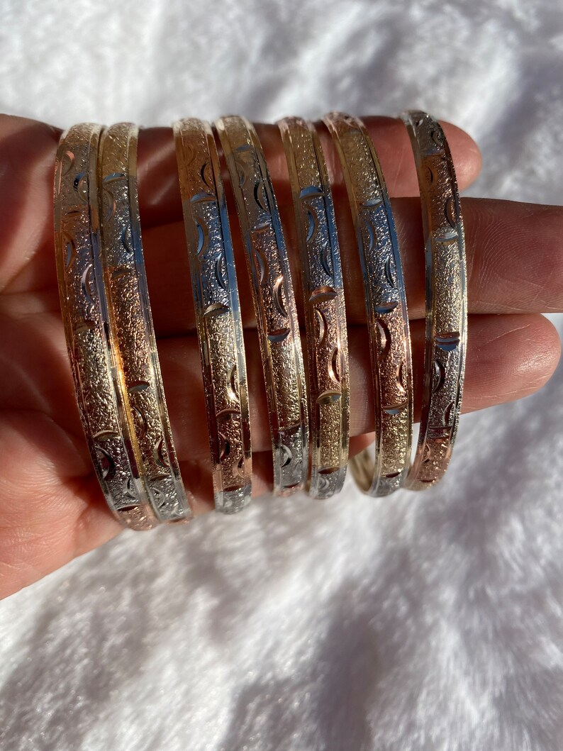 Semanario Tricolor Bangle Set - Etsy