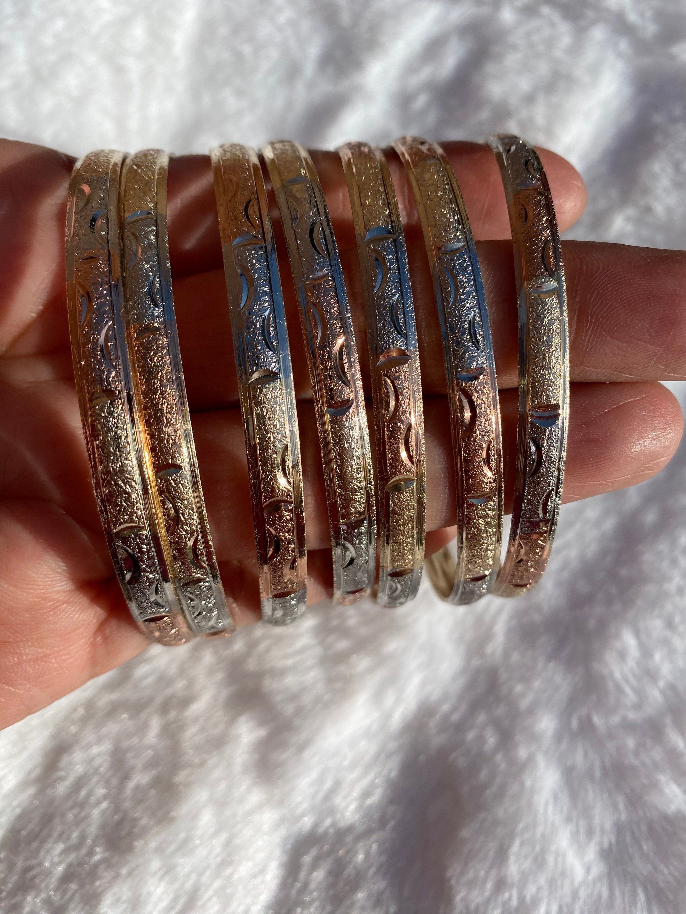 Semanario Tricolor Bangle Set - Etsy