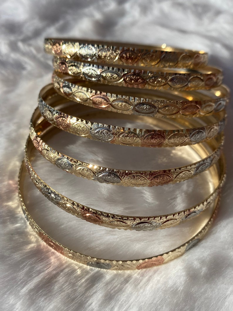 Semanario Tricolor Bangle Set - Etsy