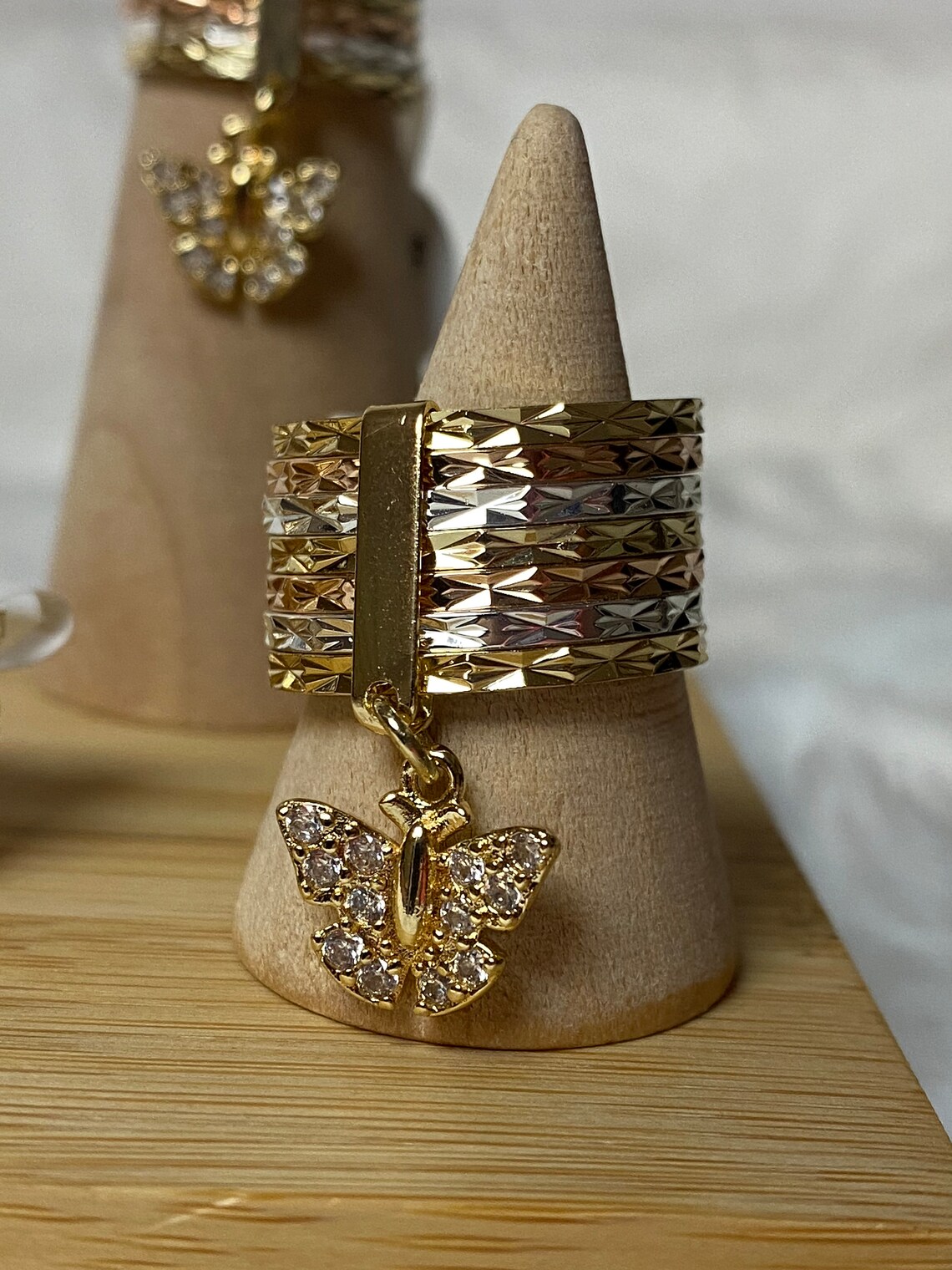Tricolor Semanario Ring, 18K Gold Filled - Etsy