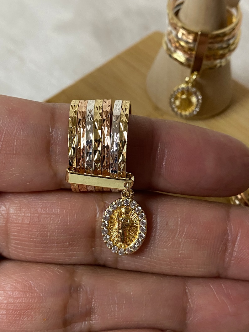 Tricolor Semanario Ring, 18K Gold Filled - Etsy