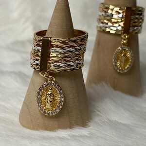 18K Gold Filled Tricolor Semanario Ring - Etsy