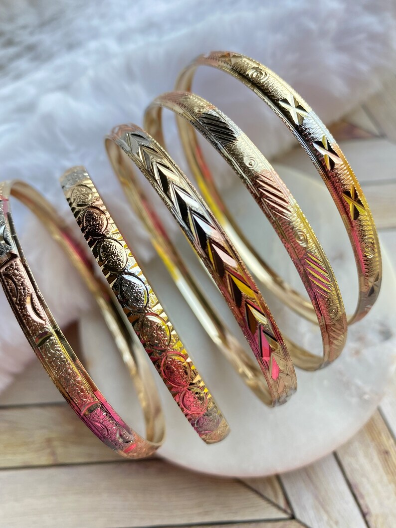 Semanario Tricolor Bangle Set - Etsy