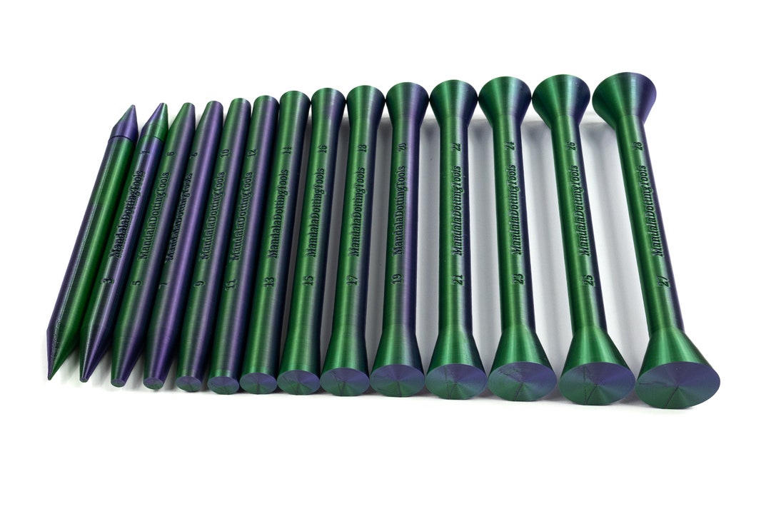 Purple Green Mandala Dotting Tools, Dot Painting Tools, Dotting Tool ...