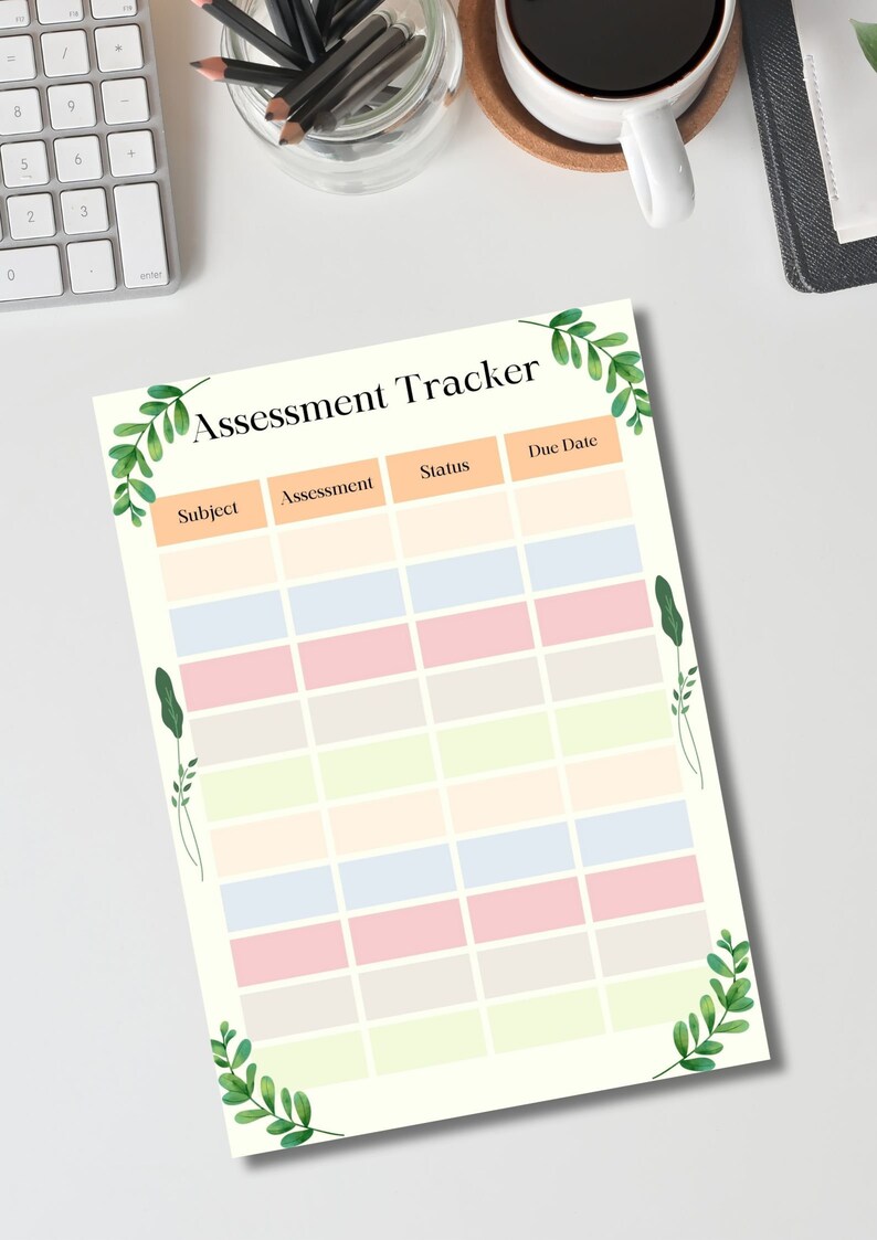 Assessment Tracker Printable Instant Download PDF - Etsy