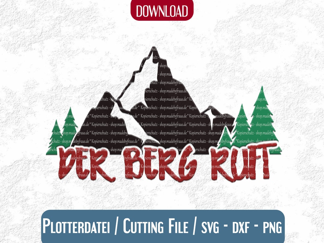 Plotter File the Mountains Are Calling Mountains and Firs Dxf, Png, Svg ...